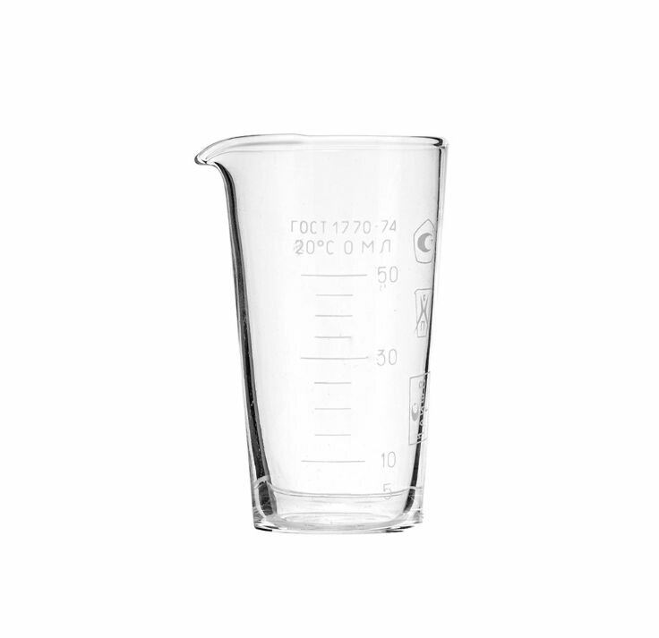 Мензурка мерная ТС ГОСТ-1770-74 50 мл стекло