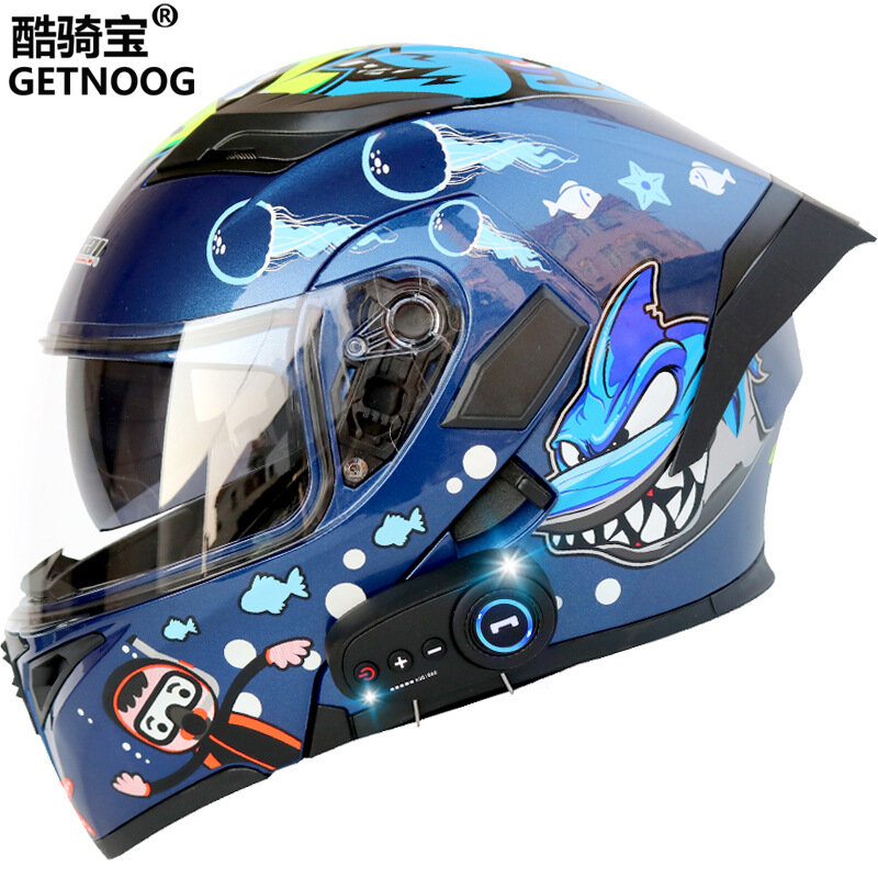 Шлем мотоциклетный "Крутая поездка", XXL, с Bluetooth и FM-радио