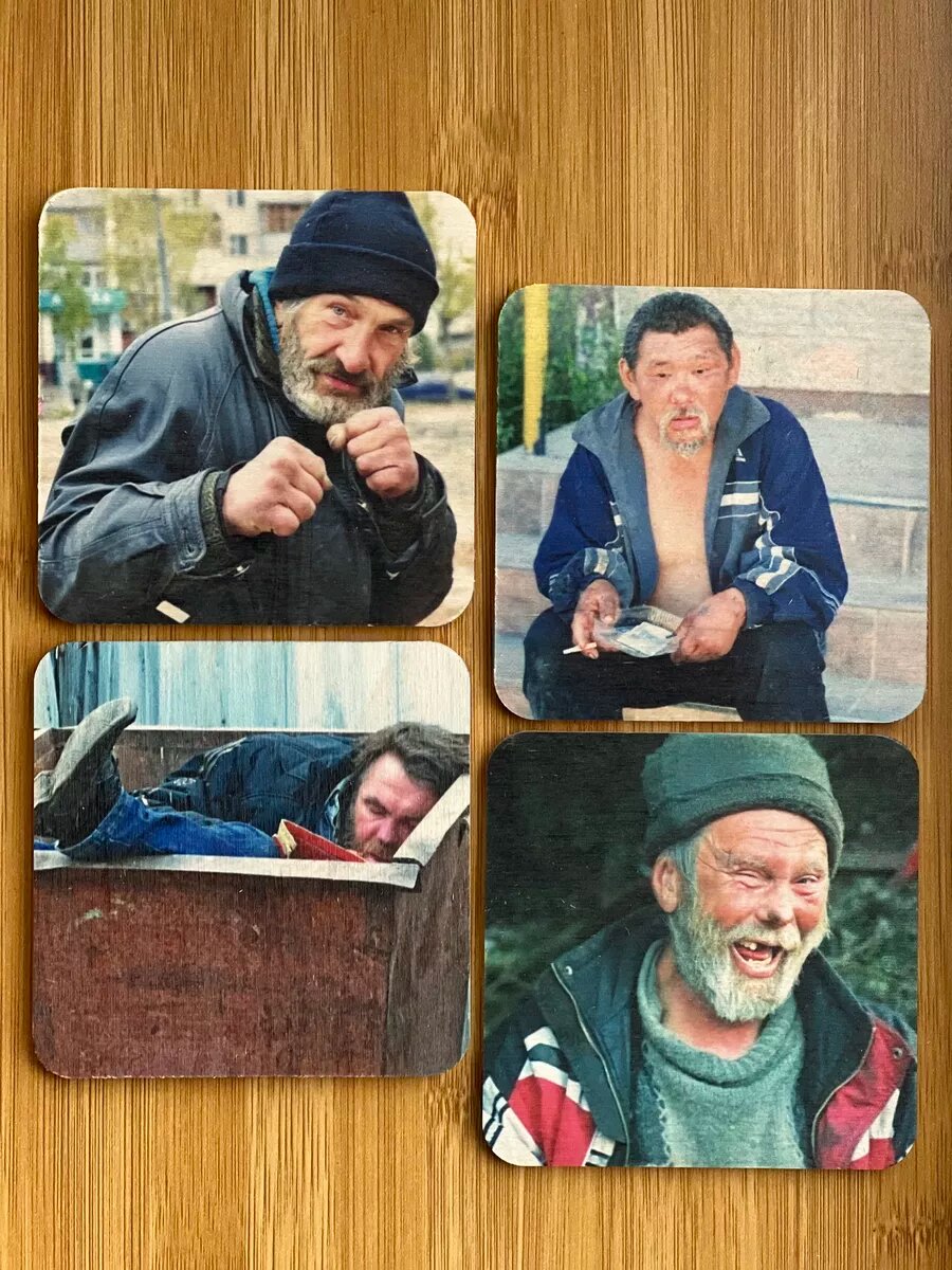 Подставка под кружку и стаканы мем 4 шт