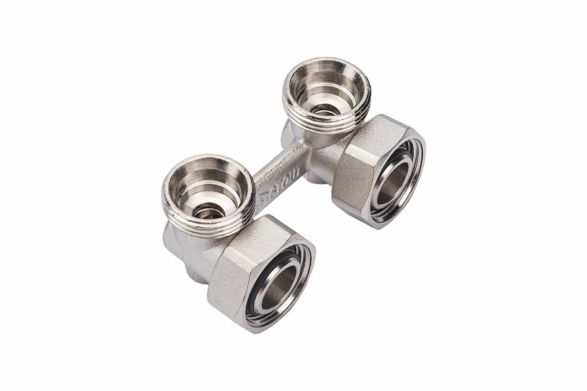 Узел нижнего подключения STOUT для двухтрубной системы, угловой 3/4, SVH 0004 000020