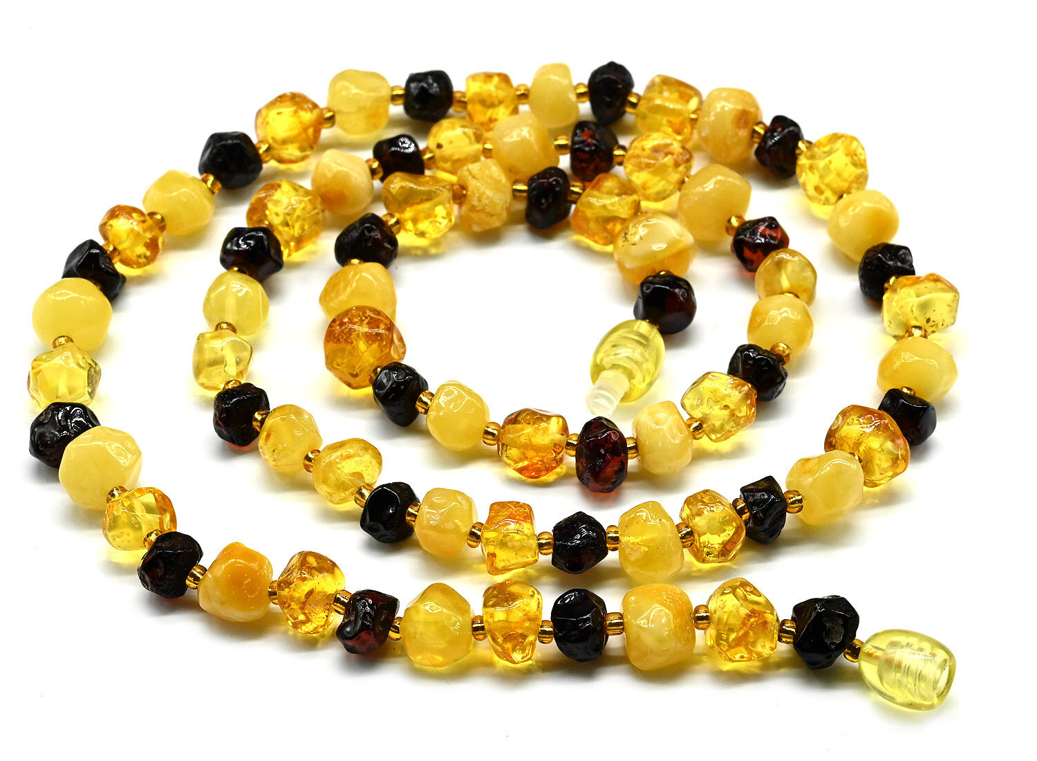 Бусы, янтарь