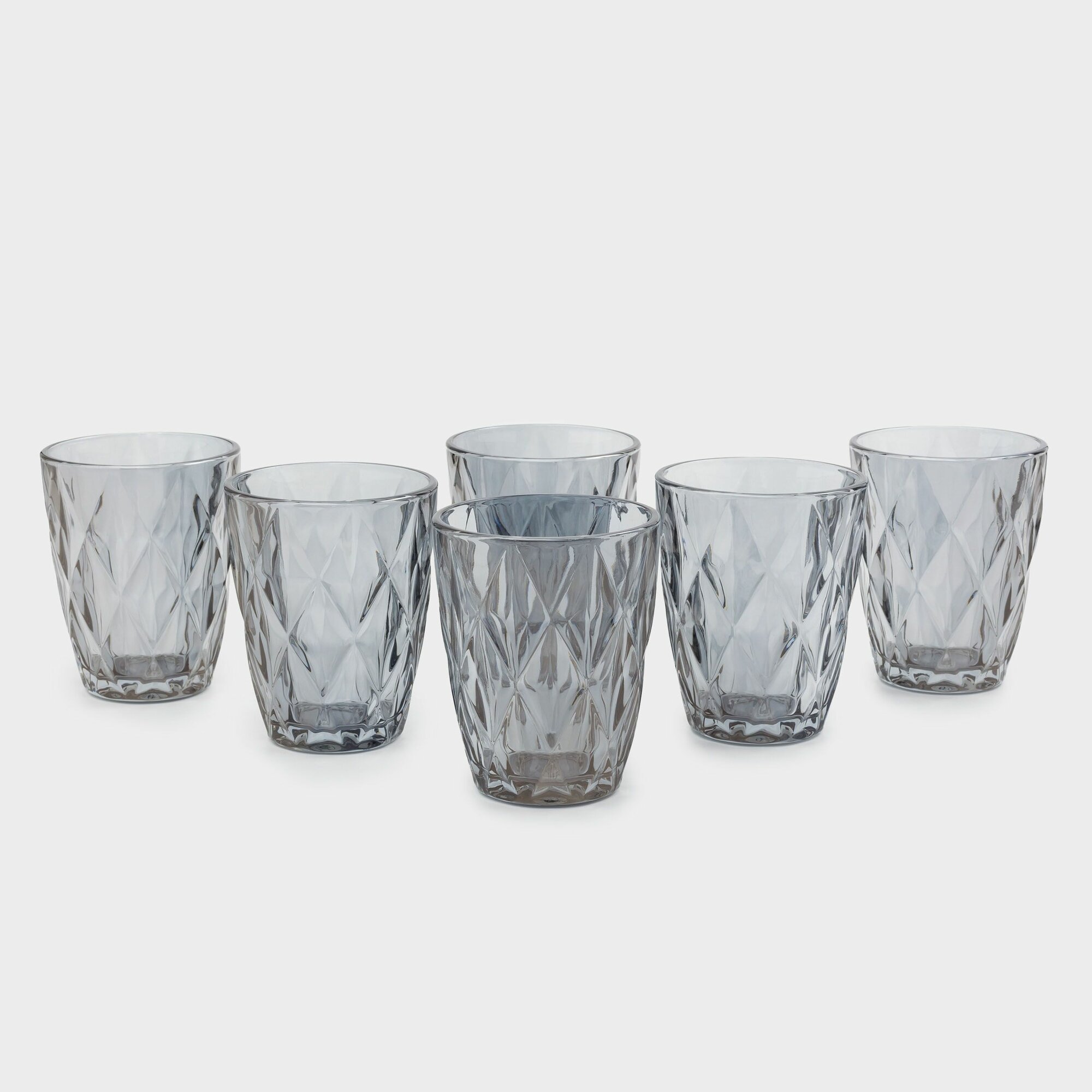 Стакан Kuchenland, 270 мл, 6 шт, стекло Р, цвет серый, Rhomb color