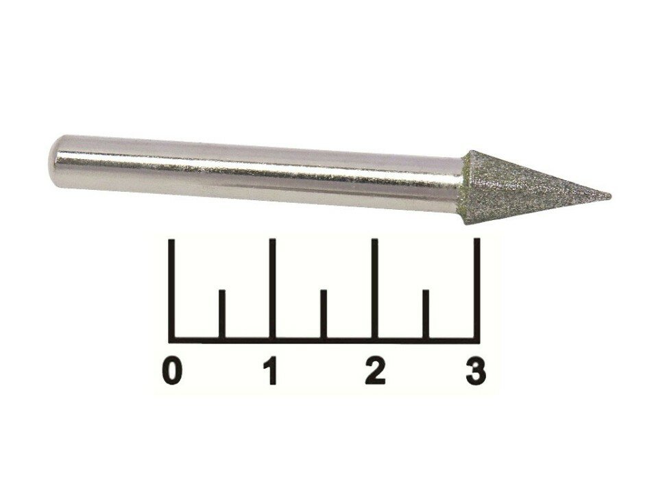 Бор-фреза конус елковидный 6мм алмазный