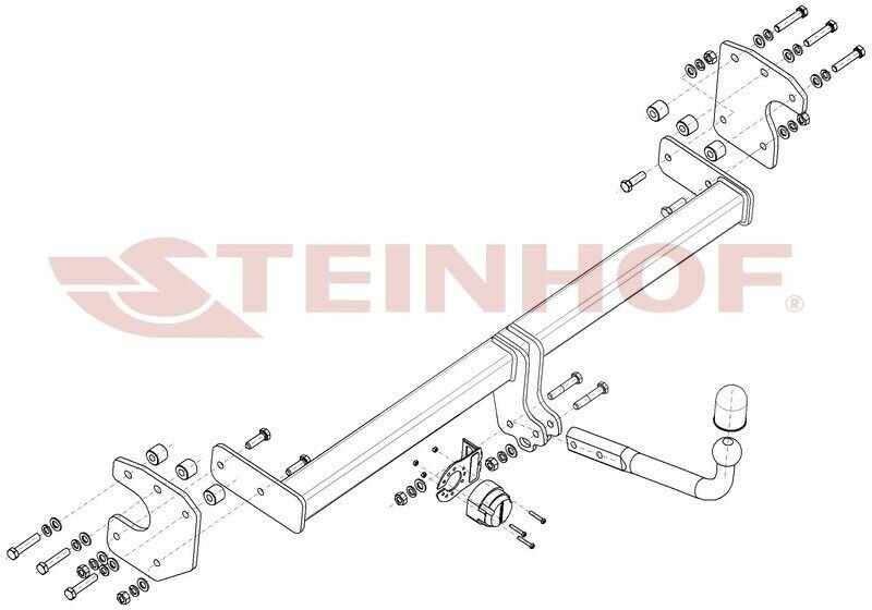 Фаркоп на Kia EV6 CV 07/2021- без подрезки бампера (паспорт и сертификат в комплекте)(без электрики) Steinhof. K-101