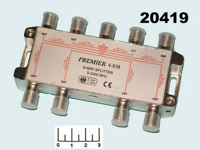 Телевизионный антенный разветвитель 8WAY 5-2400 MHz для спутникового ТВ Premier 4-838