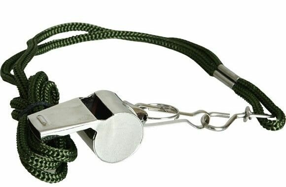 Свисток металлический со шнурком