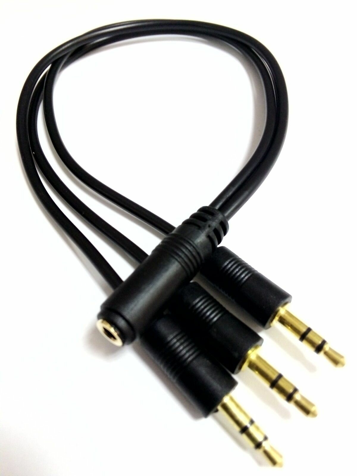 Разветвитель 3-pin jack 3.5 гнездо на 3 штекера jack 3.5 30sm