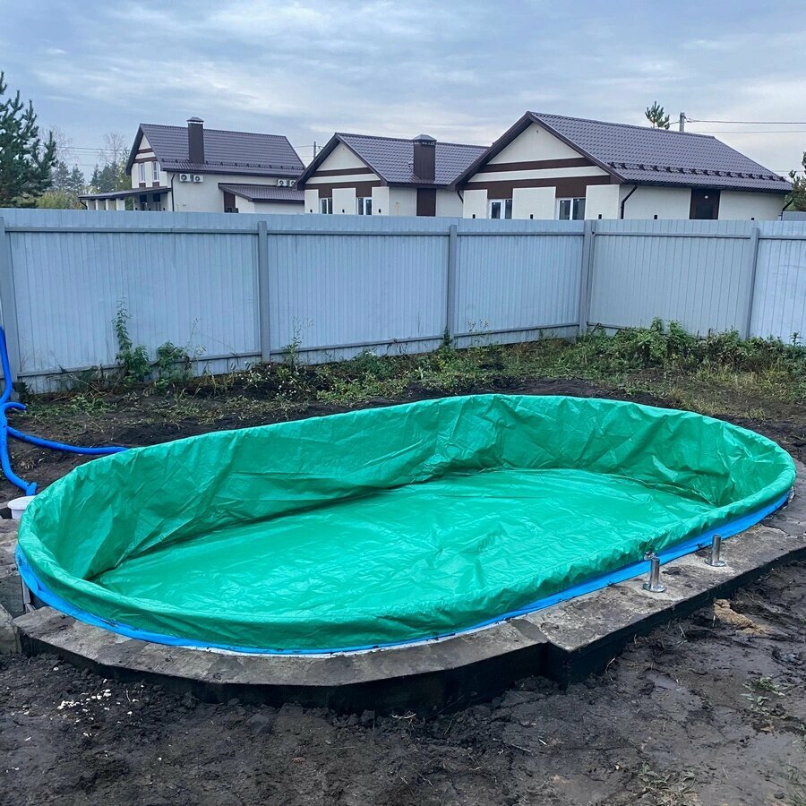 Тент для консервации овальных бассейнов Лагуна, 7 х 3 м, цена - за 1 шт