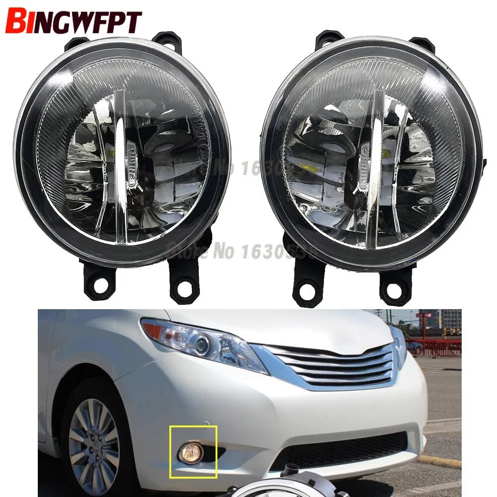 2 шт. супер яркая светодиодная противотуманная фара левая и правая розетка H8 H11 для Toyota Sienna Hiace Venza Matrix Avalon 2006-2014