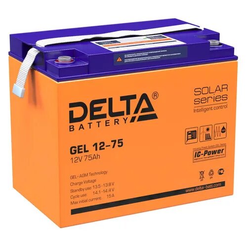 Аккумуляторная батарея Delta GEL 12-75 для ИБП 12В, 75Ач