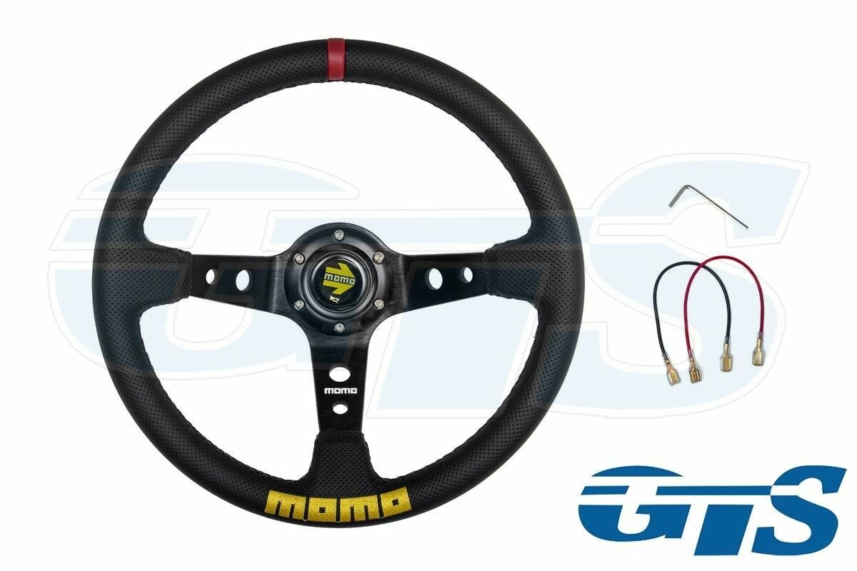 Руль MOMO GTS ES-01707, искусственная кожа, чёрный, для ВАЗ, универсальный