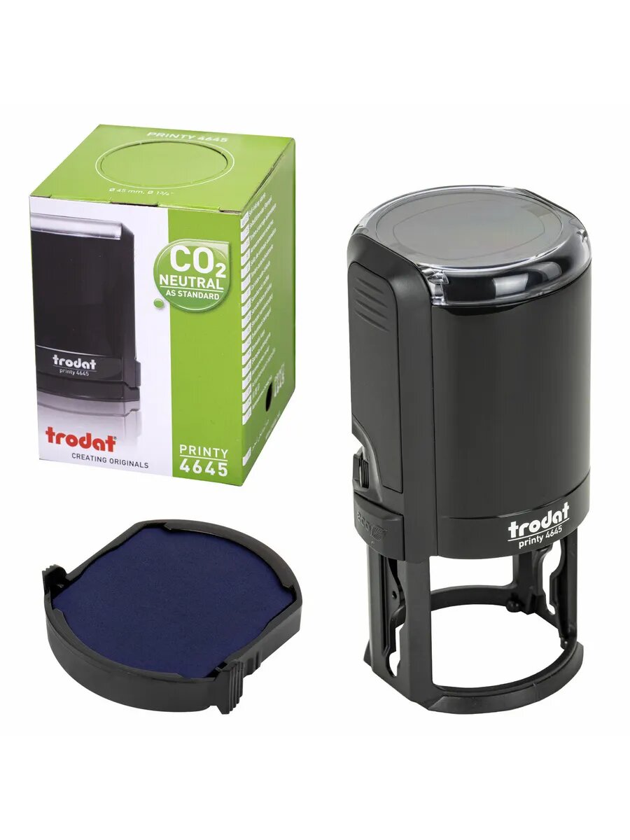 Оснастка для печатей круглая 45 мм, с крышкой