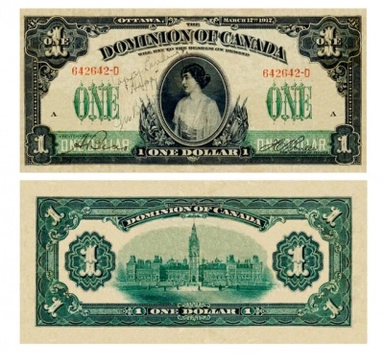 1 доллар 1917 года Канада, Оттава, сувенирная копия, банкноты и купюры редкие коллекционные