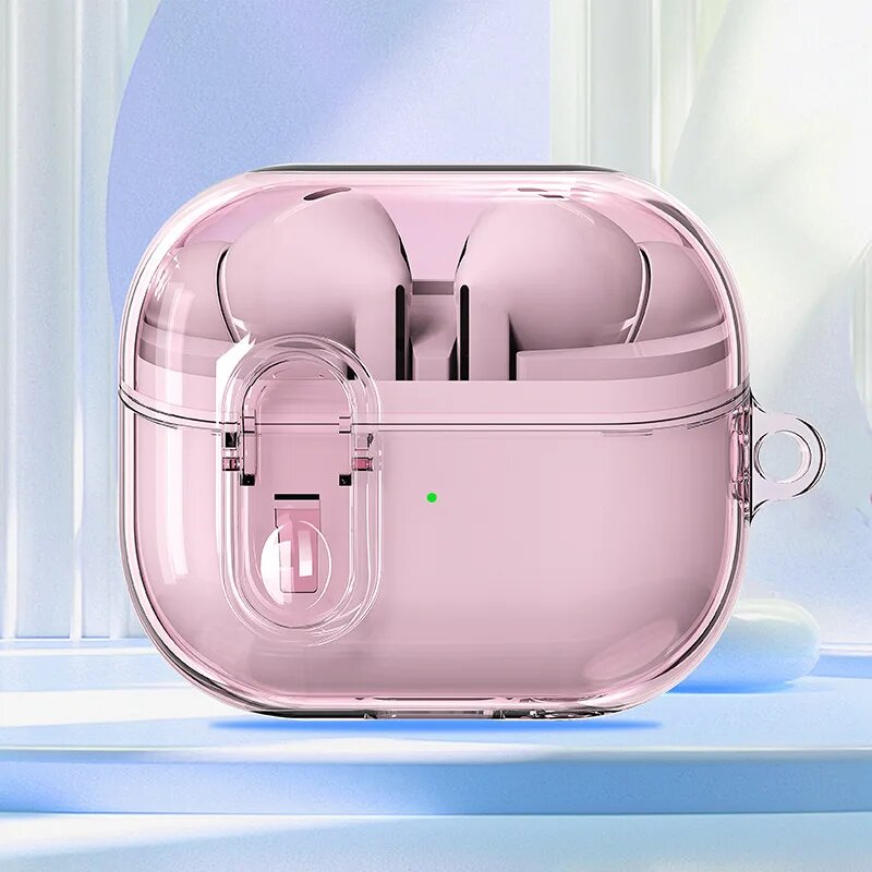 Чехол для Samsung Galaxy Buds 3 FE с набором для чистки Розовый, Clear Pink