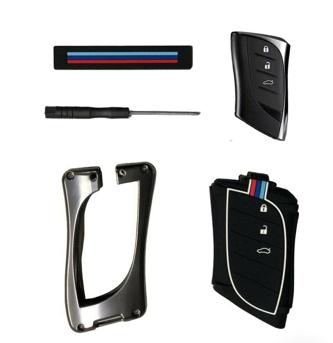 Чехол BGT для автомобильного ключа Lexus (Лексус), силикон, алюминий, влагозащитный, ударопрочный, черный