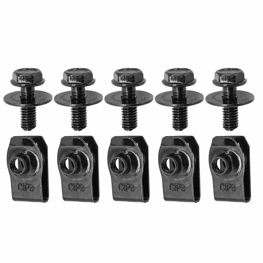 Фиксатор крепежная деталь, болты и U-образные зажимы для кузова автомобиля M6, крышка двигателя, брызговик, защита от разбрызгивания бампера, крыла