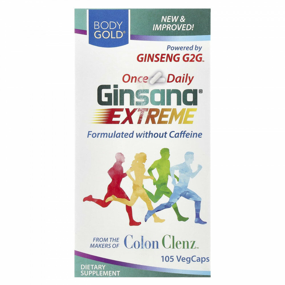 BodyGold, Ginsana® Extreme, 105 вегетарианских капсул