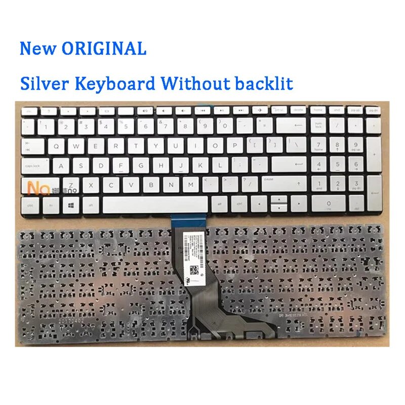 Клавиатура для ноутбука HP 15S Youwoona Silver no backlit