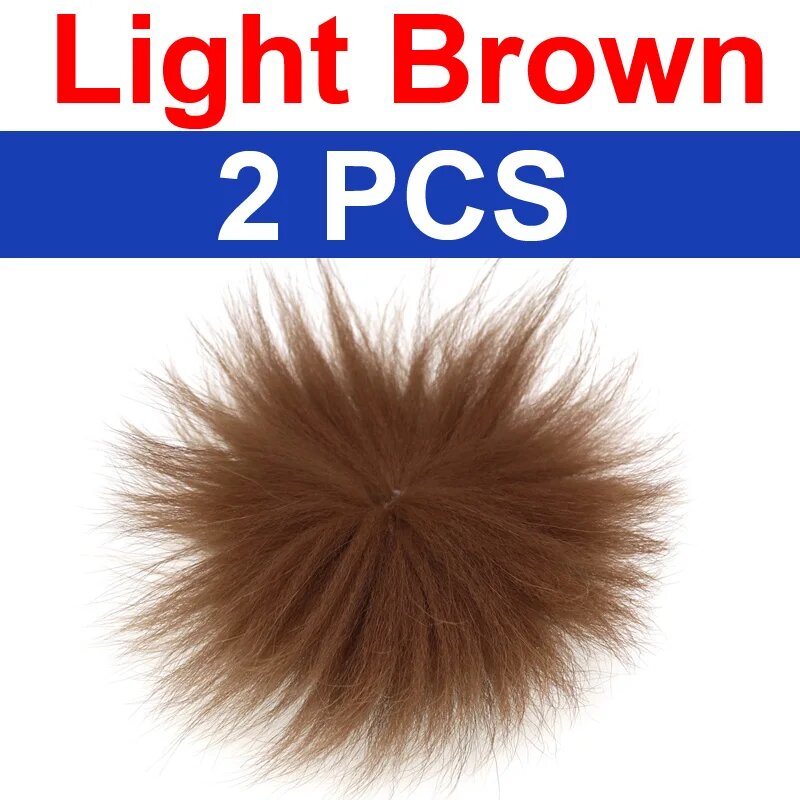 Vtwins Мех арктического лиса для вязания мух Коричневый, 2pcs Light Brown