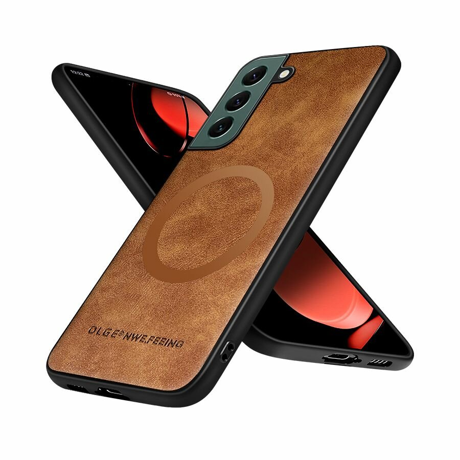 Кожаный чехол для телефона Samsung Galaxy S22 Plus / S22+ (Самсунг s22 plus, Самсунг галакси с22 плюс, с22+), модный, легкий, устойчивый к падениям, прочный, простой