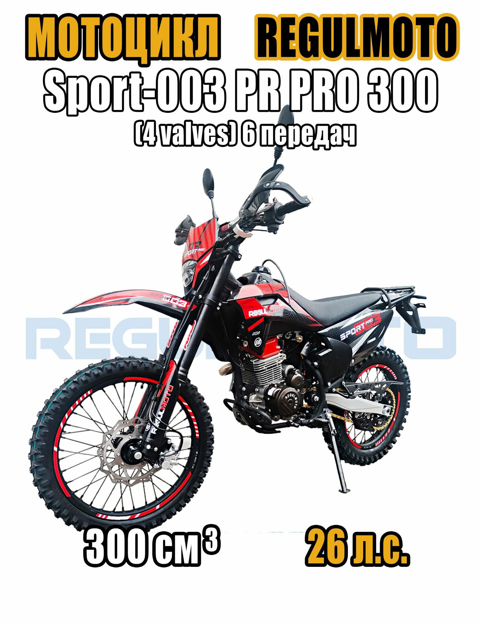 Мотоцикл Sport-003 PR PRO (4 valves) 6 скоростей, Красный, 300302-2