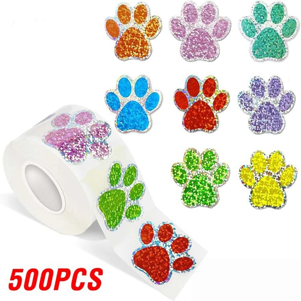 Наклейки лапа QY2462-500pcs, 500шт