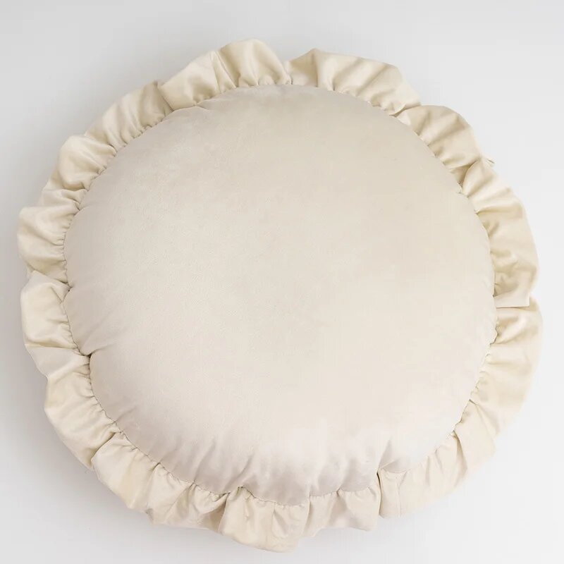 Бархатные круглые наволочки Nordic Белый, 1