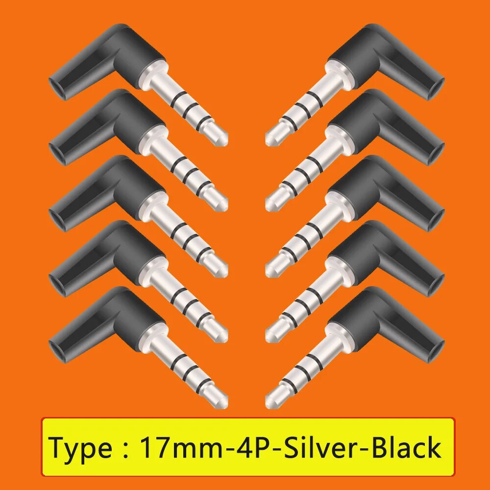 Разъем 3.5 мм 17mm-4P-Nickle Black