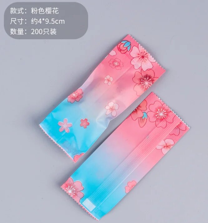 LBSISI Life 200 шт, пластиковые пакеты для нуга и сахара, обертки для арахисовых конфет, упаковка для конфет ручной работы, упаковка для украшения хлебобулочных изделий, 4*9,5 см