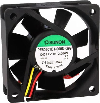 Вентилятор SUNON PE60201B1-000U-G99 Вентилятор осевой 12В DC 60x60x20мм подшипник качения 46,72куб. м/ч 39дБА 26AWG 1шт