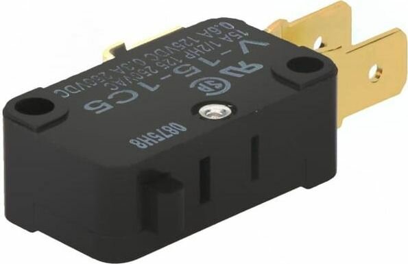 Микропереключатель OMRON V-15-1C5 SNAP ACTION без рычага SPDT 15A/250ВAC, 1 шт