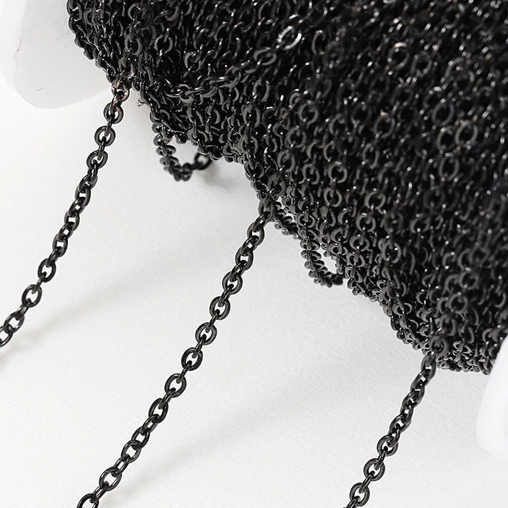 Цепочка МINGXUAN черная нержавеющая сталь 2 метра 1,5 мм Black Color