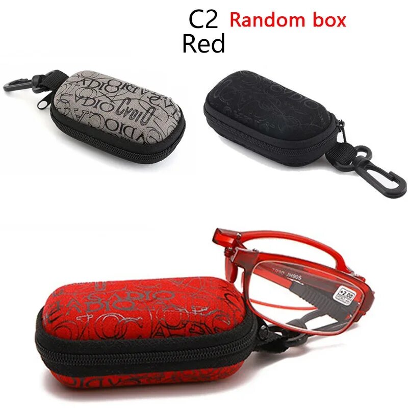 Складные очки для чтения NINJONA, +4.0, Красный, C2 Random box