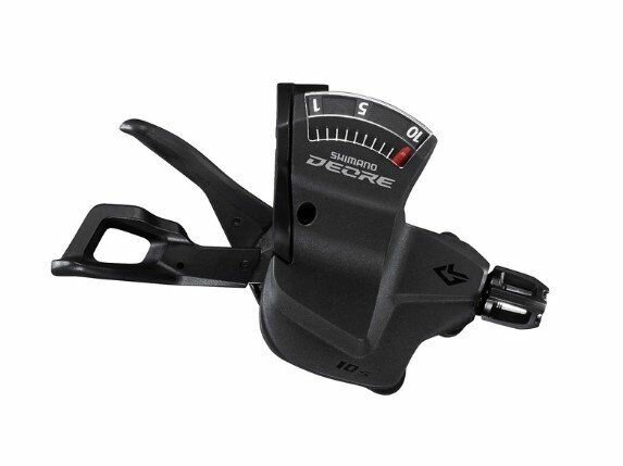 Шифтер Shimano Deore, M5130-R, прав, 10ск, на хомут, c индикатором, тр. 2050мм с SP41 1880мм