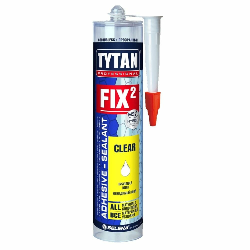 Клей-герметик гибридный Tytan Professional Fix2 Clear (290мл)