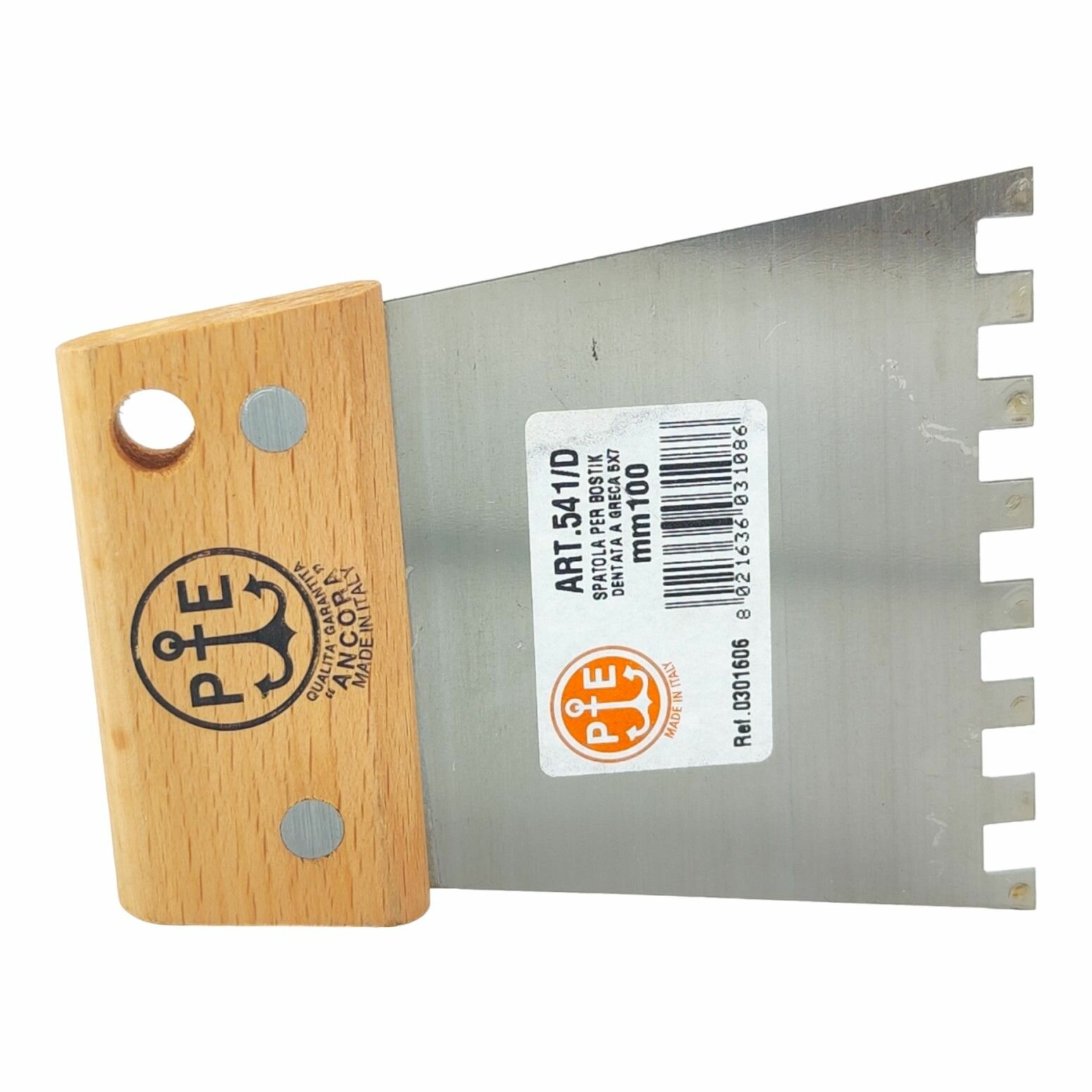 Шпатель трапецевидный крупнозубчатый Pavan 541/D (100мм)