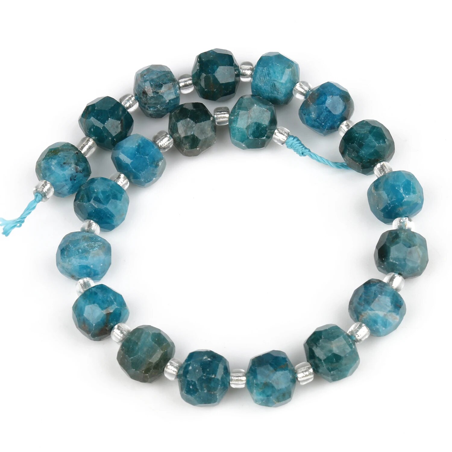 Бусины из амазонита, розоватого кварца и солнцезащитного камня GMB724 blue apatite