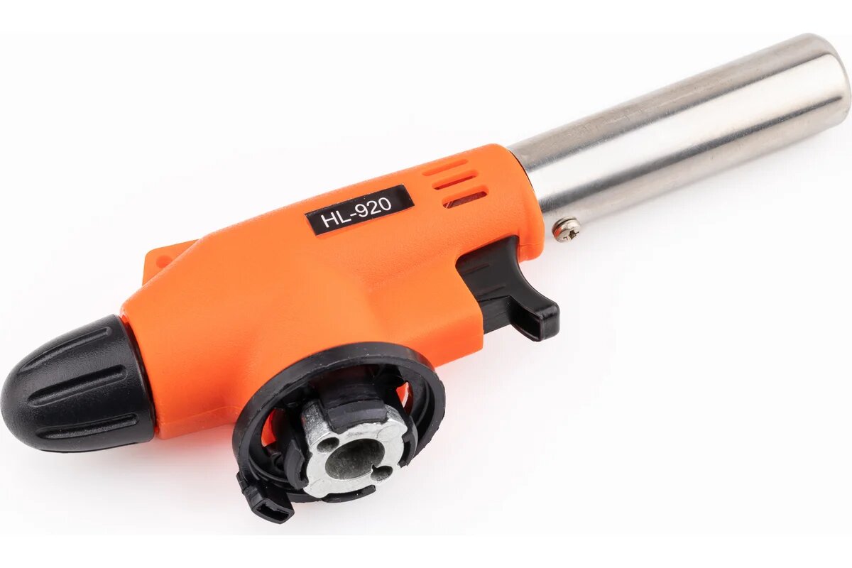 Газовая горелка SIPL SG0920 с пьезоподжигом, клиновидное пламя 1300 °C, газ пропан‑бутан, регулируемый уровень, расход 120 г/ч, вес 0.128 кг, габариты 120×50×225 мм