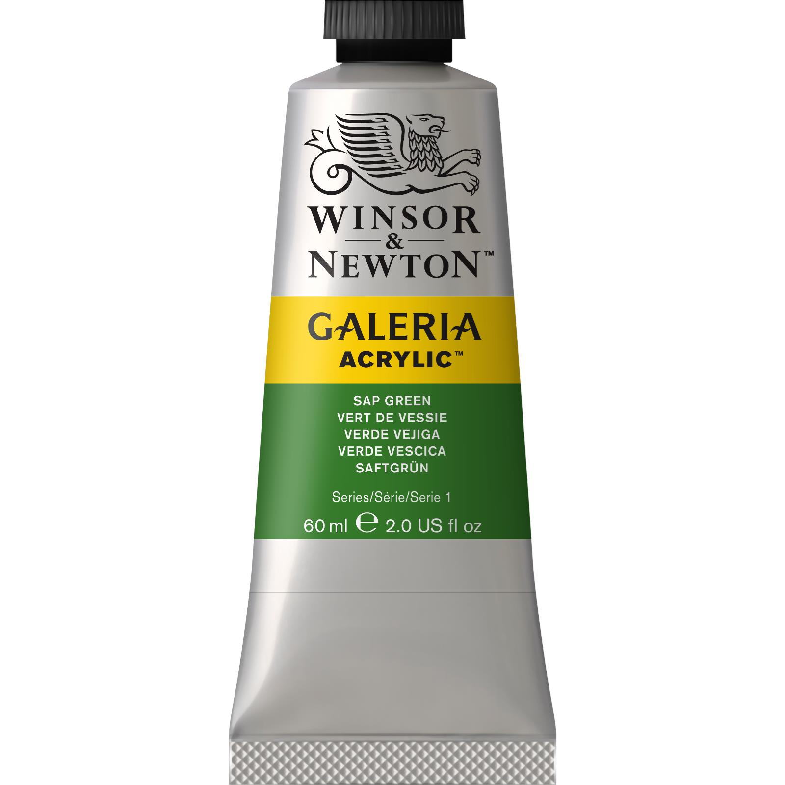 Краска акриловая художественная Winsor&Newton "Galeria", туба 60 мл, зеленая крушина