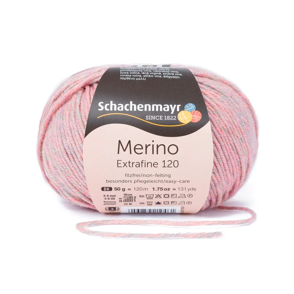 Merino Extrafine 120 /Мерино Экстрафайн 120/ пряжа Schachenmayr, MEZ, 9807552 (00141, daydream meliert (меланжевая мечта), бежевый)