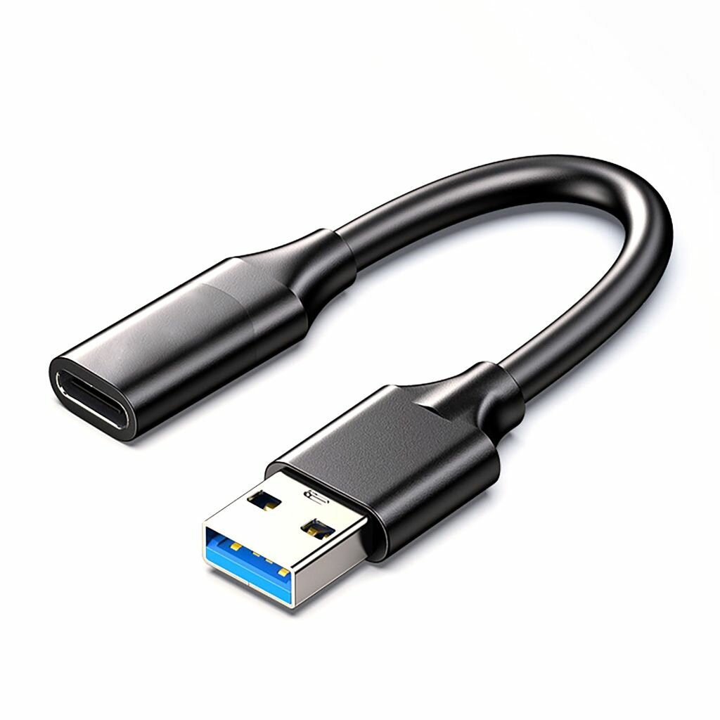 Кабель-адаптер USB 3.2 Male To Type C Female Поддерживает Передачу данных со скоростью 10 Гбит/с И Зарядку Для ПК Шнура Зарядного устройства Ноутбука