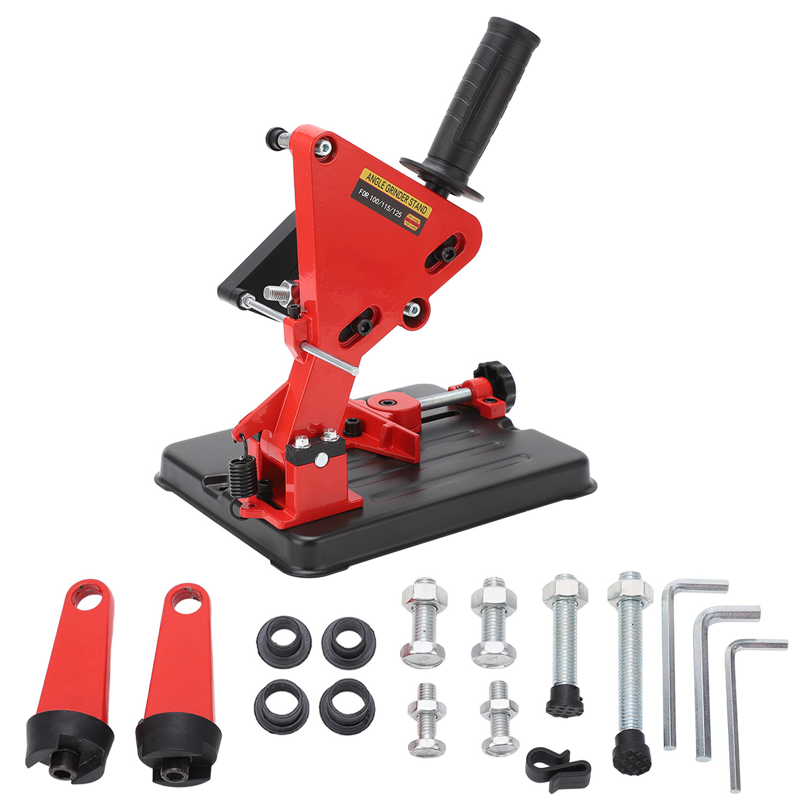 Фиксированная подставка для угловой шлифовальной машины 100 125 мм, чугунный безопасный регулируемый универсальный кронштейн для угловых шлифовальных машин, металлическая конструкция для тяжелых условий эксплуатации