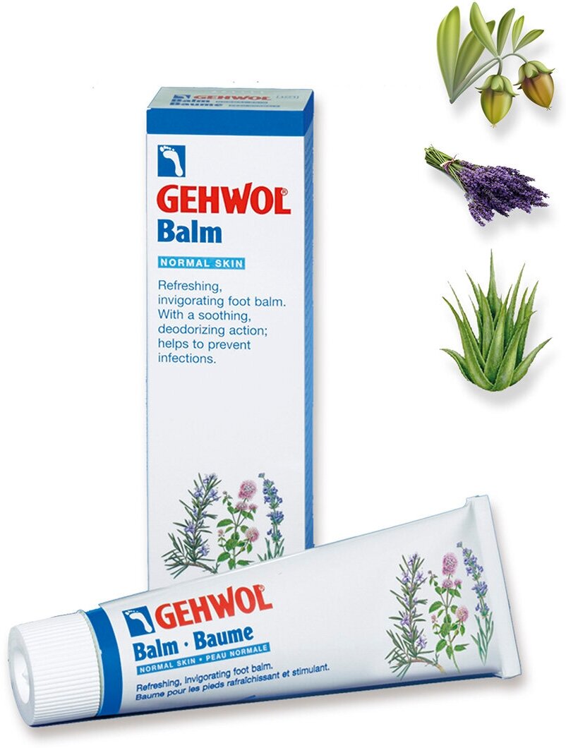 Gehwol Тонизирующий бальзам для ног Жожоба Balm Normal Skin, 75 мл, 75 г