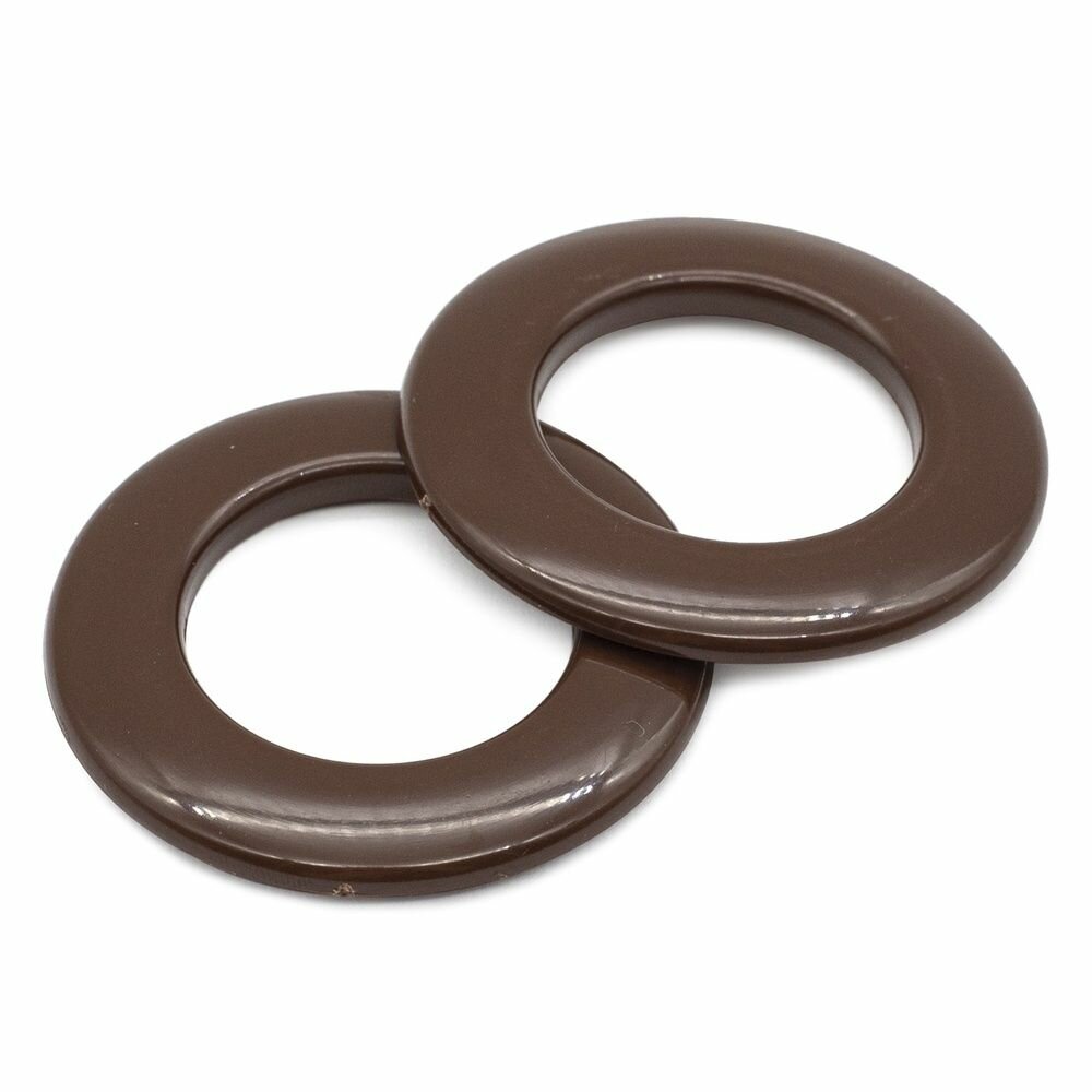 Люверсы для штор SmolTex круглый диаметр 25 мм с классическим замком, 23 коричневый глянец, 10 шт