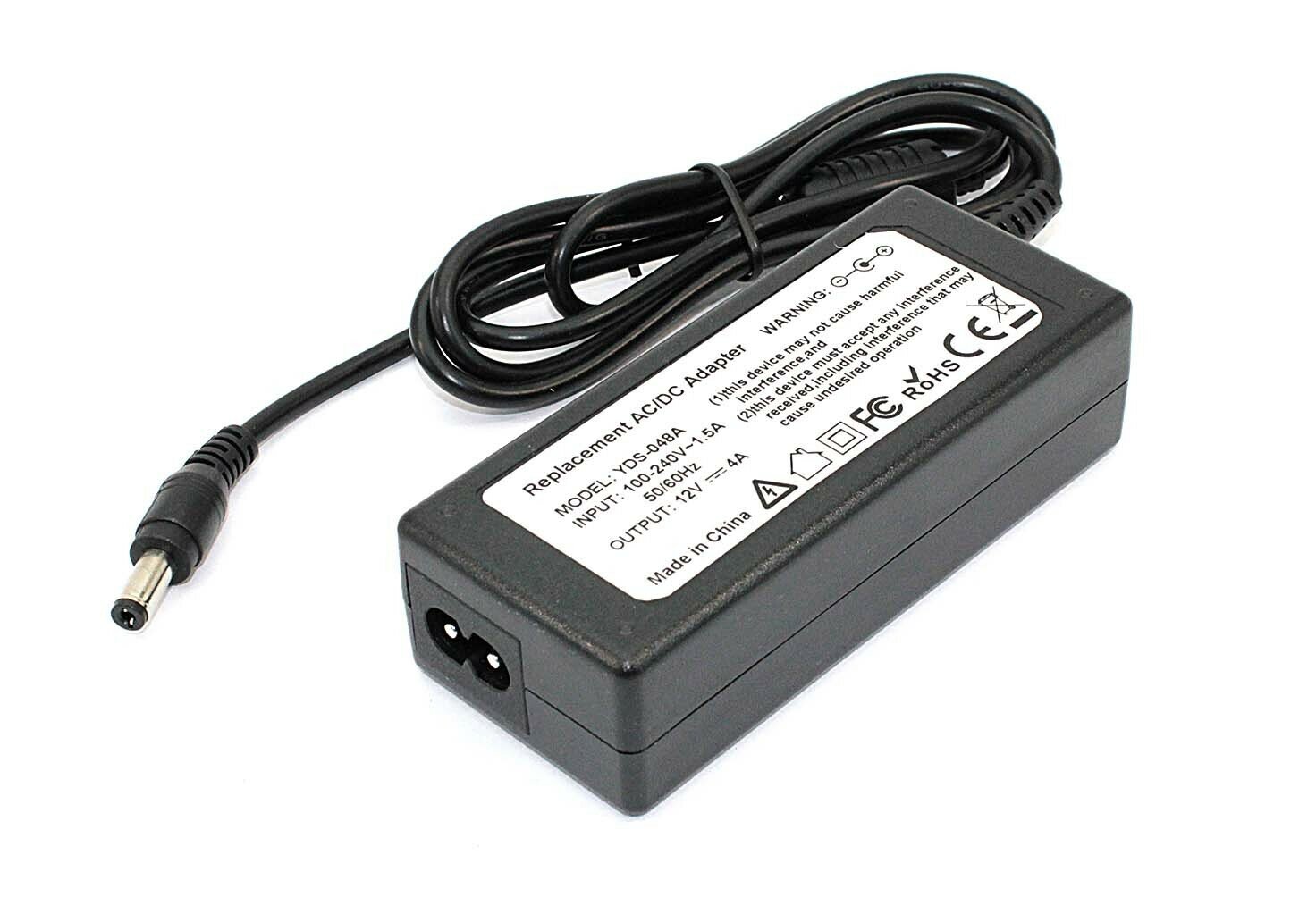 Блок питания для мониторов и телевизоров 12V 4A 48W 5.5x2.1 мм