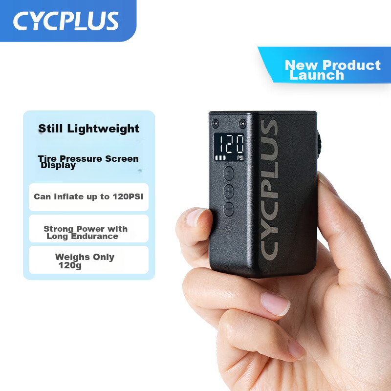 CYCPLUS Fitness CYCPLUS Bicycle Pump, LED Display, Mini Portable Air Pump, AS2ProMAX