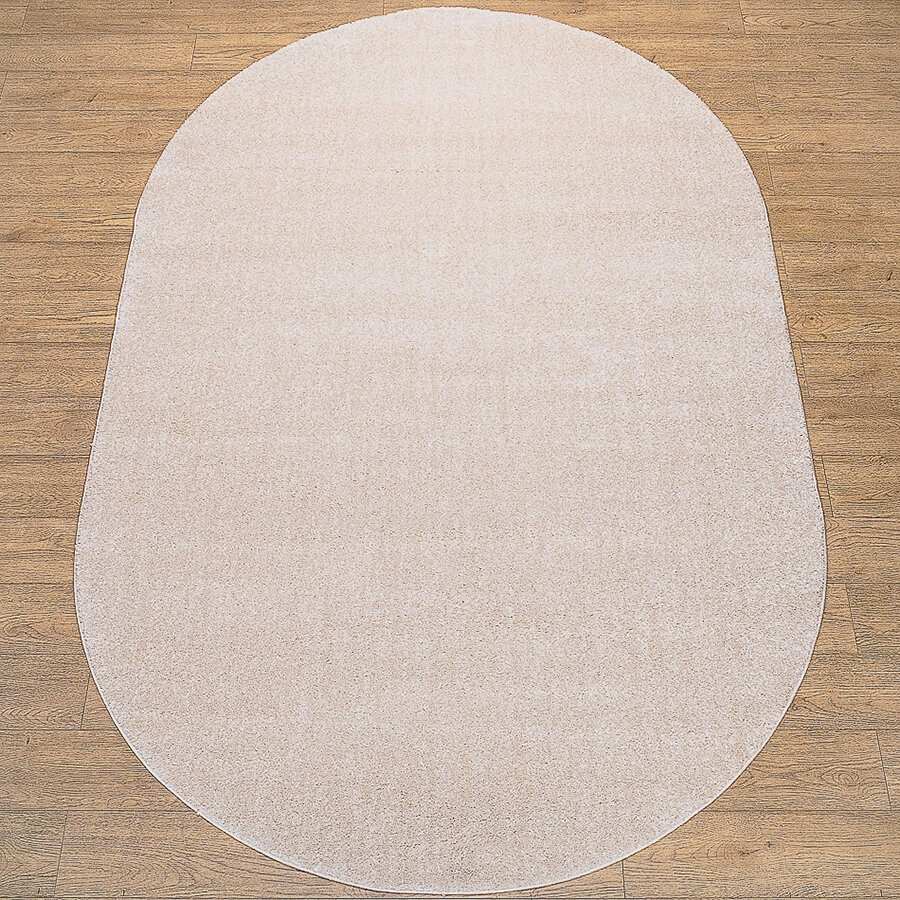 Ковер, Овал, Бежевый, Современный, на пол, в гостиную, спальню, в ассортименте (120 см. на 170 см.)