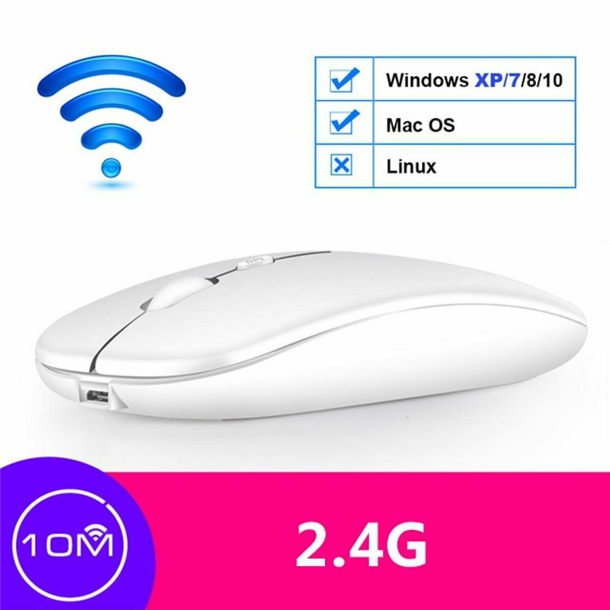 Беспроводная мышь Bluetooth мышь перезаряжаемая USB Wifi мыши для ПК настольный компьютер ноутбук аксессуары бесшумная э