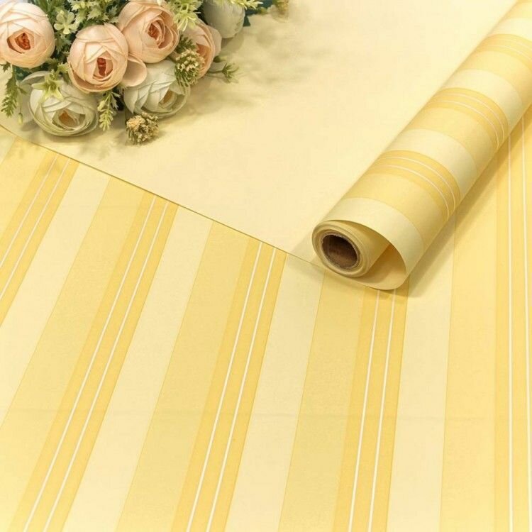 Пленка для цветов и подарков, рулон 0.58х10м. 60мкм. Матовая "Полосы"