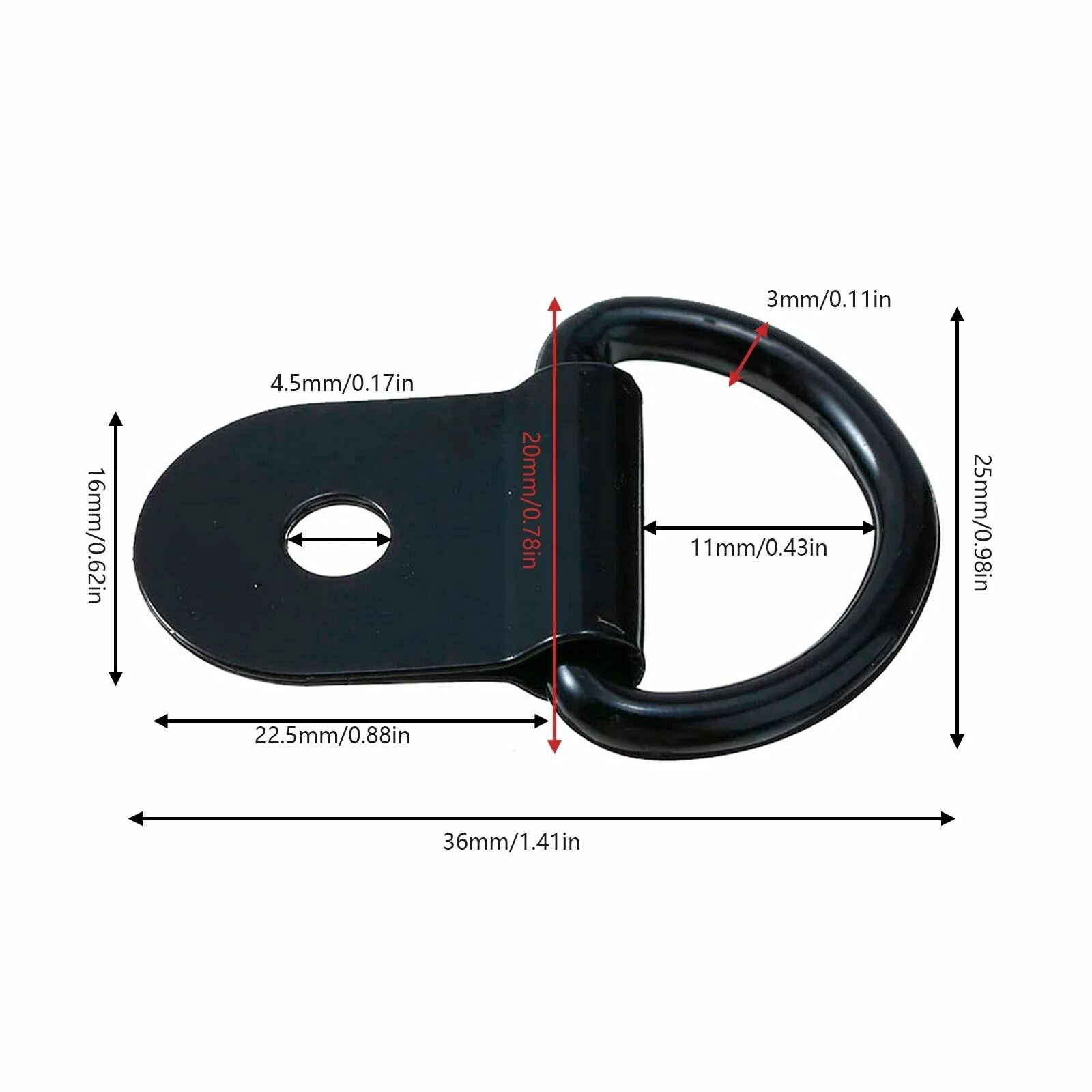 Запчасть для прицепа, Запчасть для прицепа, 0.036 м, 10 шт.